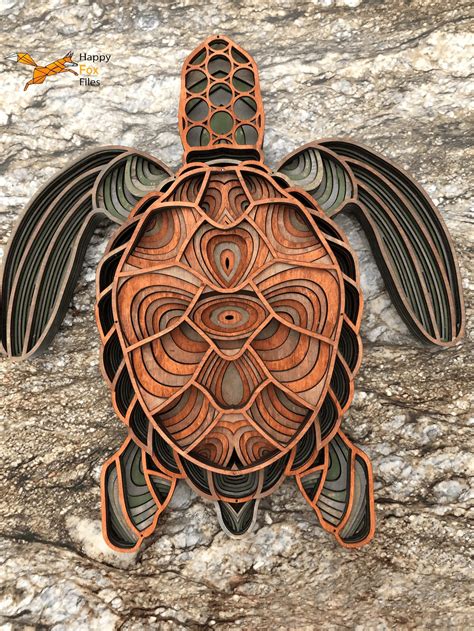 4927 Layered Turtle Mandala Svg SVG PNG EPS DXF File