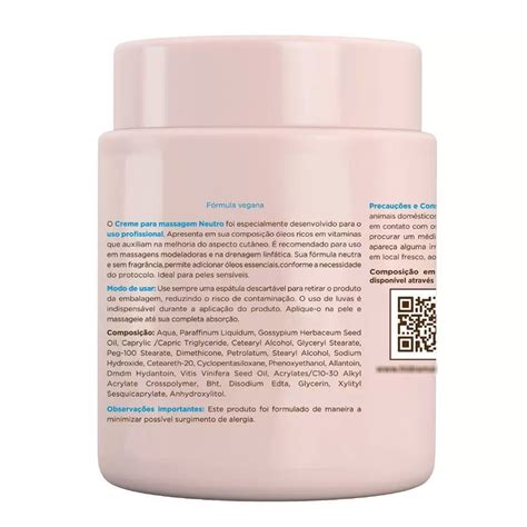 Creme Corporal para Massagem Neutro 1Kg Hidramais Rekint s Cosméticos