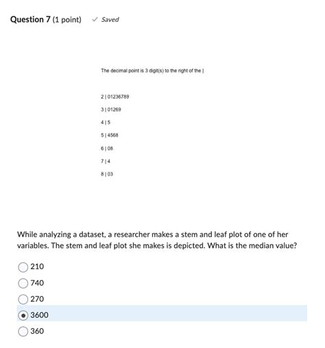 Solved While Analyzing A Dataset A Researcher Makes A Stem Chegg