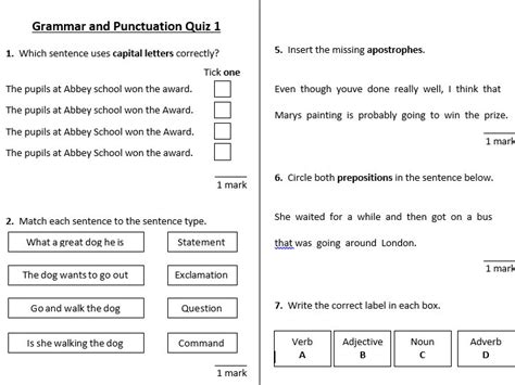 Boardmasters Quiz Grammar Revision Teacher Made Twinkl Off
