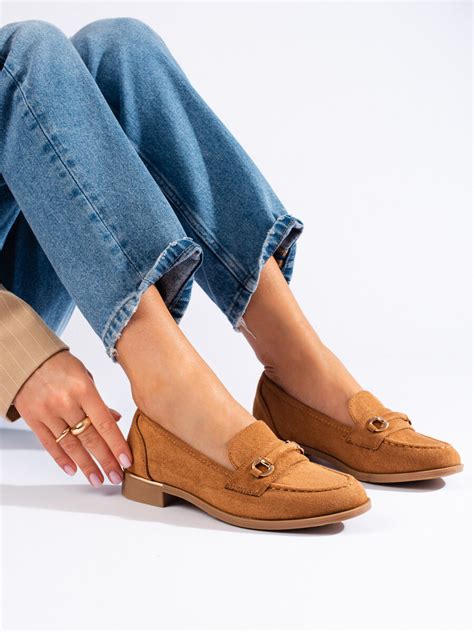 Zamszowe Lordsy Damskie Camel Shelovet 41 Inna Marka Moda Sklep