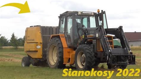 Sianokosy 2022 W GrMartkaZgrabianie I Prasowanie SianaRenault 145 14