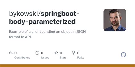 springboot body parameterized pom xml at master · bykowski springboot body parameterized · github