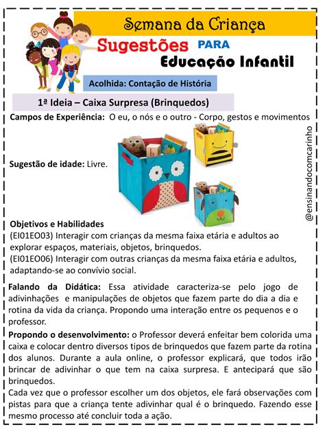 Plano De Aula Brincadeiras Educação Infantil Bncc