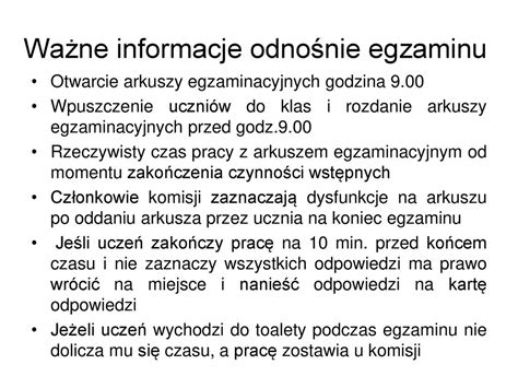 EGZAMIN ÓSMOKLASISTY 2018 19 ppt pobierz