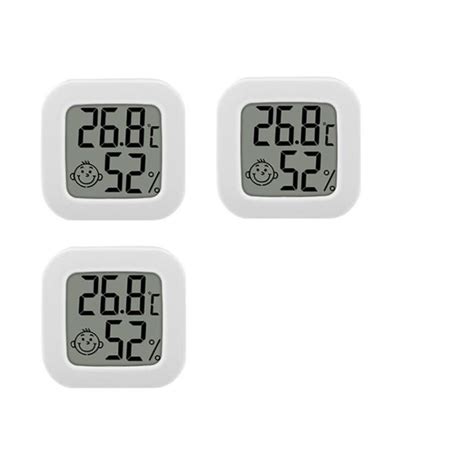 3 PCS Mini Thermomètre Hygrometre Compteur électronique de température