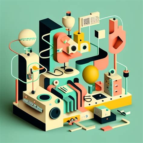 Bitfloorsghost A Rube Goldberg Machine Vibrant Crisp Clean Lines