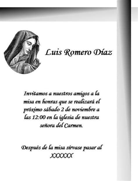 Top 31 Imagen Plantillas Tarjetas De Invitacion Para Misa De Difuntos
