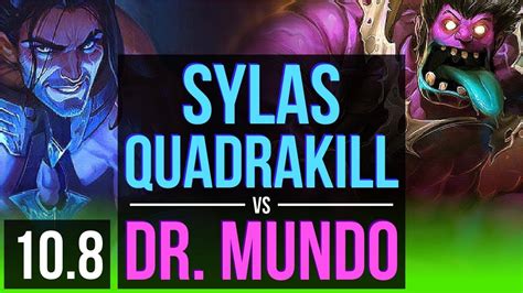 SYLAS Vs DR MUNDO JUNGLE Quadrakill KDA 13 0 11 Legendary EUW