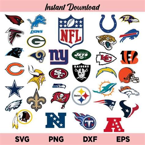 NFL Teams Logo Bundle SVG NFL Logo SVG Bundle NFL Football Logos SVG