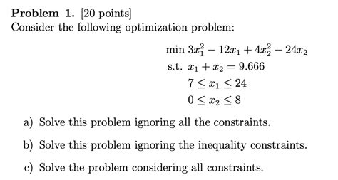 solved problem 1 20 points consider the following