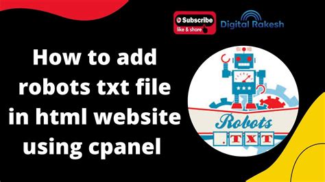 How To Add Robots Txt File In Html Website Using Cpanel SEO Tutorial