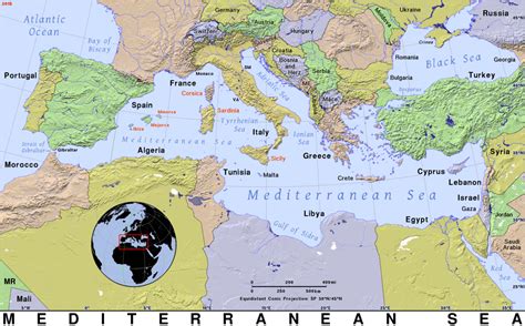 Cartina Del Mar Mediterraneo