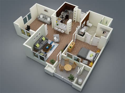 3D Floor Plans For Real Estate And Rental Apartments Behance
