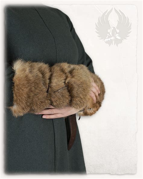 Mytholon Karya Fur Skirt With Dragon Brown For LARP And Fur Skirt
