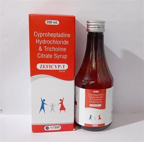 Zeficyp T Cyproheptadine Hydrochloride Syrup For Commercial Packaging