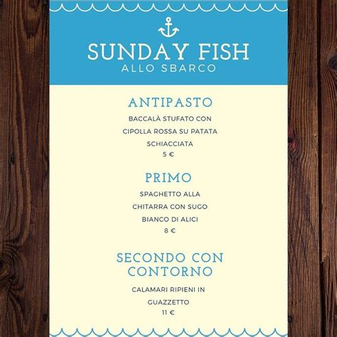 Menu Da Lo Sbarco Torino