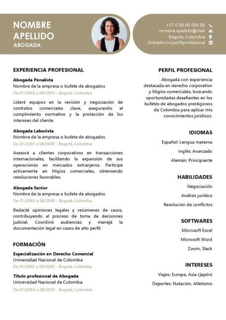 Formato De Hoja De Vida Para Abogado Ejemplo