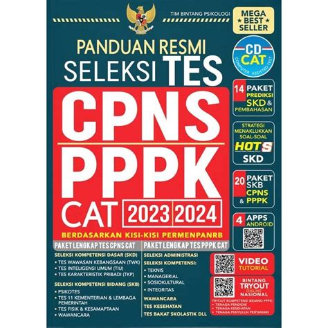 Jual Buku Panduan Resmi Tes CPNS PPPK 2023 2024 Bonus CD Terlengkap