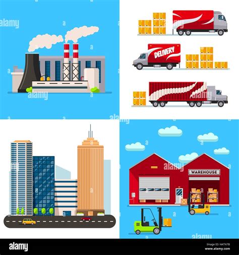 Industrial Revolution Cityscape Stock Vector Images Alamy