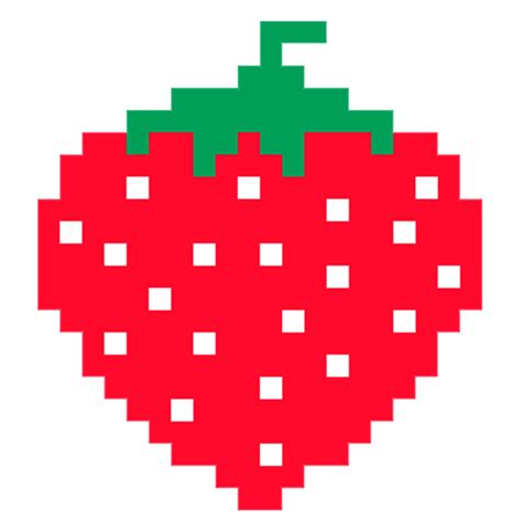 Decorative Pixel Art Strawberry Graphic Element 26495228 PNG