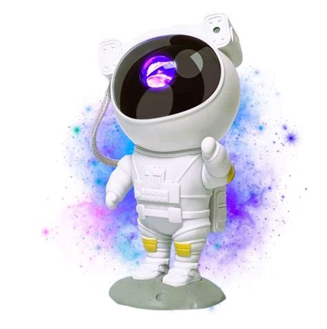 Luminária De Mesa Astronauta Projetor Galáxia Estrelas Usb DestaqueOn