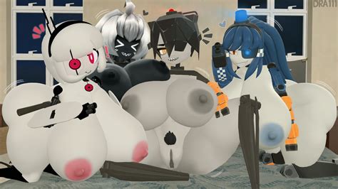 Rule 34 3d 3d Model 4girls Big Breasts Blue Nipples Breasts Combine Turret Girl Dra111 Artist