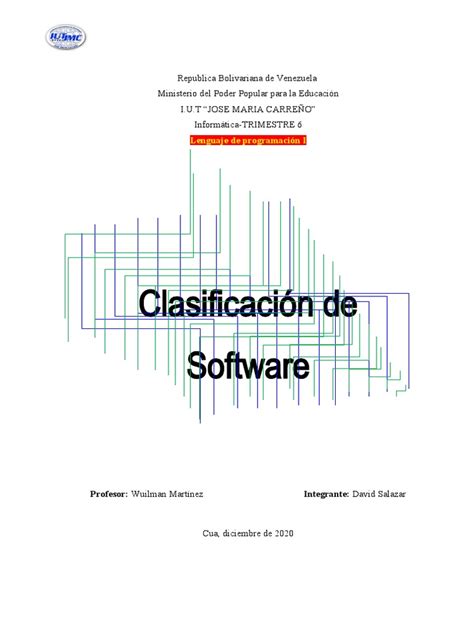 clasificación de software algoritmo lenguaje de programación y programas pdf programación