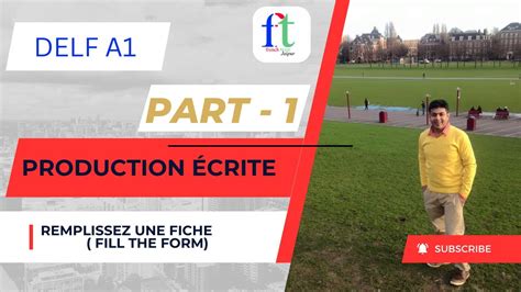 Delf A Production Crite Remplir Un Formulaire Preparation For