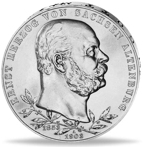 Herzogtum Sachsen Altenburg 5 Mark 1903 Regierungsjubiläum Ernst