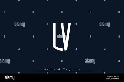Alphabet Letters Initials Monogram Logo Lv Vl Stock Vector Image