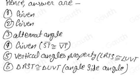 solved use the given information to prove that rst ≌ uvt given ∠ rst is a right angle ∠ uv