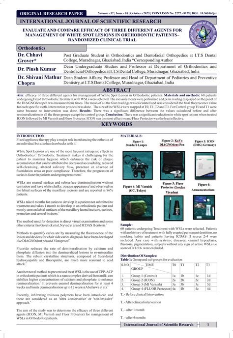 Pdf Evaluate And Compare Efficacy Of Three Different Agents For