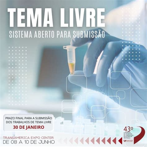 Abertas Inscri Es Para Trabalhos Cient Ficos Da Edi O Do