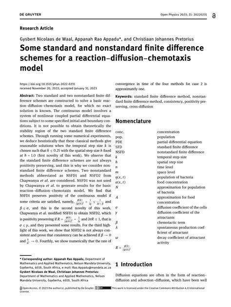 pdf some standard and nonstandard finite difference schemes for a reaction diffusion