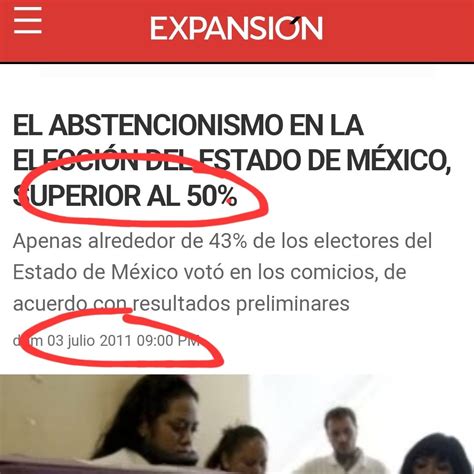 ZuritaCarpio on Twitter Por tercera ocasión se vota igual en Edomex