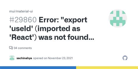 Error Export Useid Imported As React Was Not Found In React