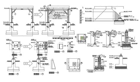 Autocad Drawing File Shows The Reinforcement Section Of Beam Column Connection Detailsdownload