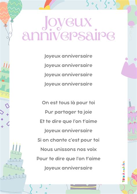 Chanson Joyeux Anniversaire Parole Primer The Best Porn Website
