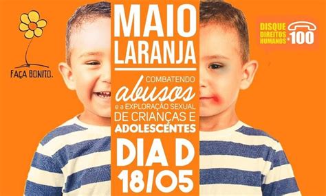 Maio Laranja mês de combate ao abuso e a exploração sexual de