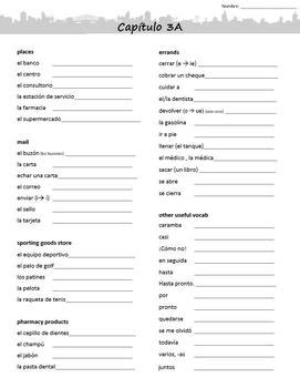 Realidades Auténtico II Packet Pack Chapters 3A 4B by Profesora B