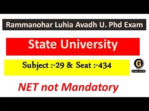 RMLAU PhD Application Form 2024 Without NET JRF Rmlau PhD Admission