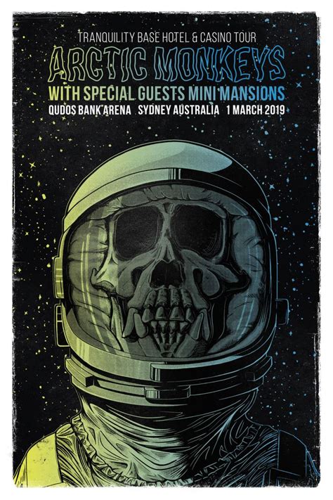The Poster For Arctic Monkeys With Special Guest Mini Mansions On It S
