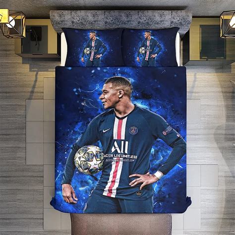 GRZYBY Mbappé Housse De Couette équipe de France de Foot Parure De Lit