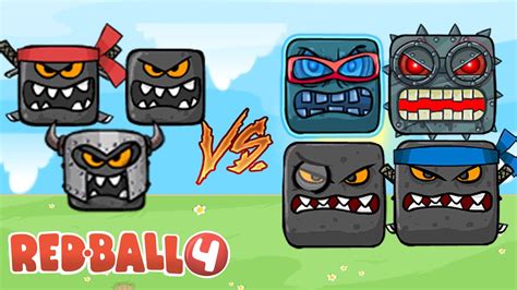 Red Ball Ninja Box Taran Box Roll Box Vs All Bosses In Red Ball