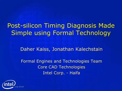 ppt post silicon timing diagnosis made simple using formal technology powerpoint presentation
