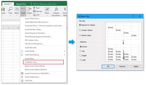 fill blank cells with value above or 0 in excel