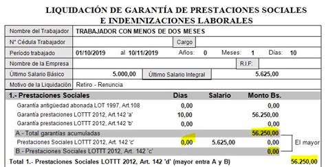 Cálculo de Prestaciones Sociales en Venezuela 2024