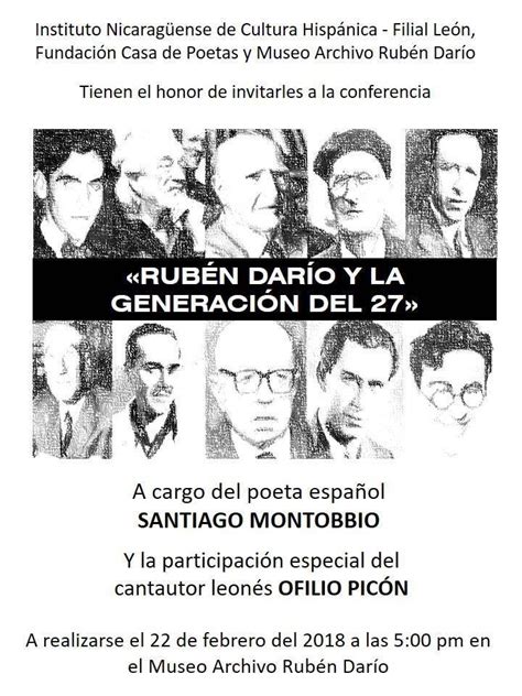 El Poema Es Todo Rub N Dar O Y La Generaci N Del Conferencia De