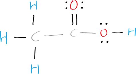 Lewis Structure Of Acetic Acid Ch Cooh Chemistry Online